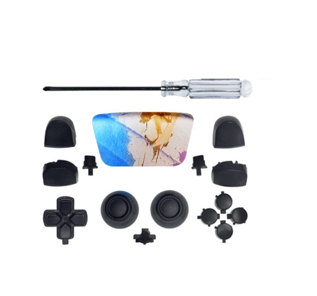 Front Back Faceplate Housing & Custom Touch Pad Cover With Screws Tools for PS5 Game Controller Shells Splash Orange
