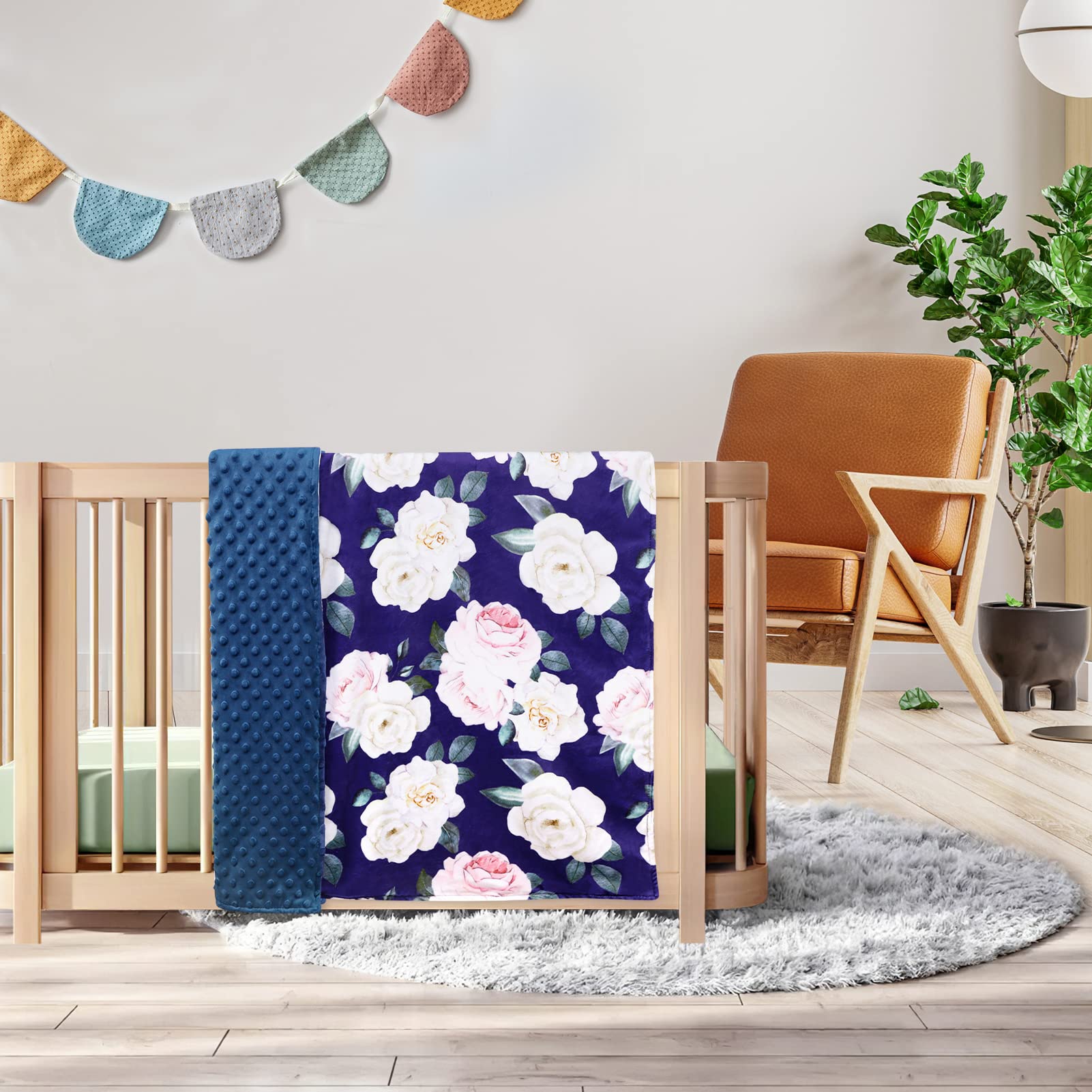 Hooyax Carseat Canopy Cover with Peep Window and Baby Blanket for Girls, Soft and Comfortable,Floral