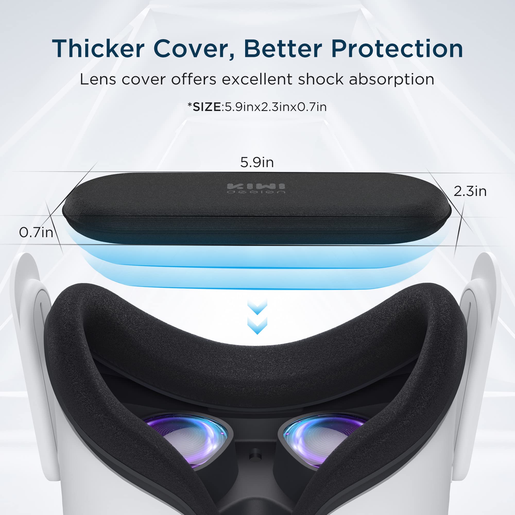 KIWI design VR Stand Accessories and Lens Protector Compatible with Quest 2 Accessories