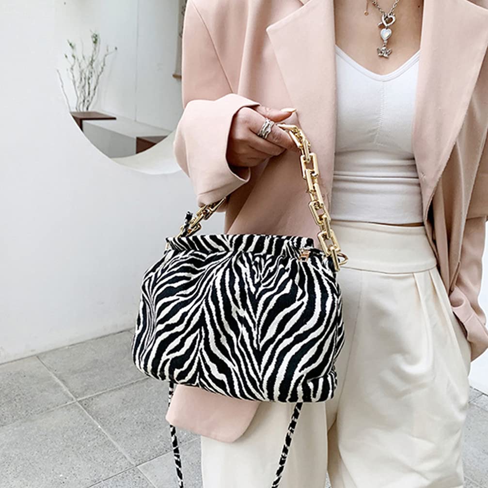 GALPADA Zebra Print Shoulder Bag Bag Shoulder Purse Clutch Purse Storage Bag