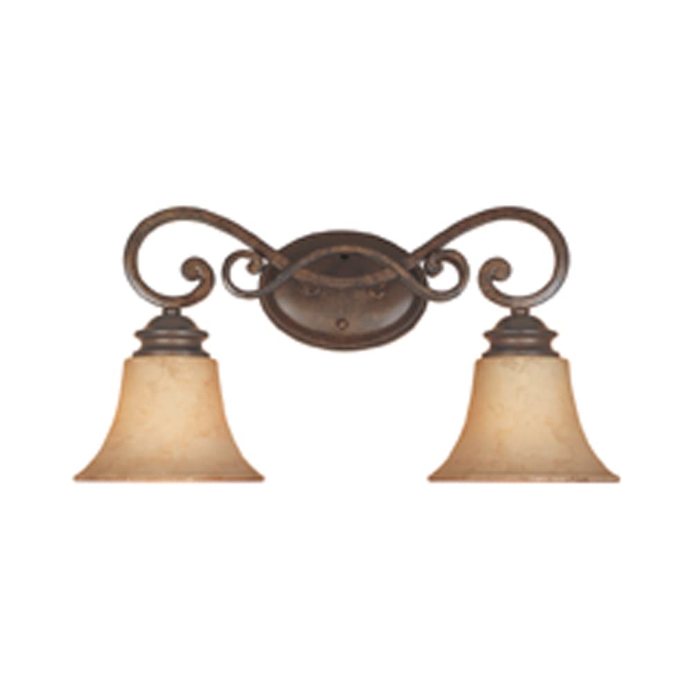 Designers Fountain 81802-FSN Mendocino 2 Bathroom Vanity Light Fixture, 7.75
