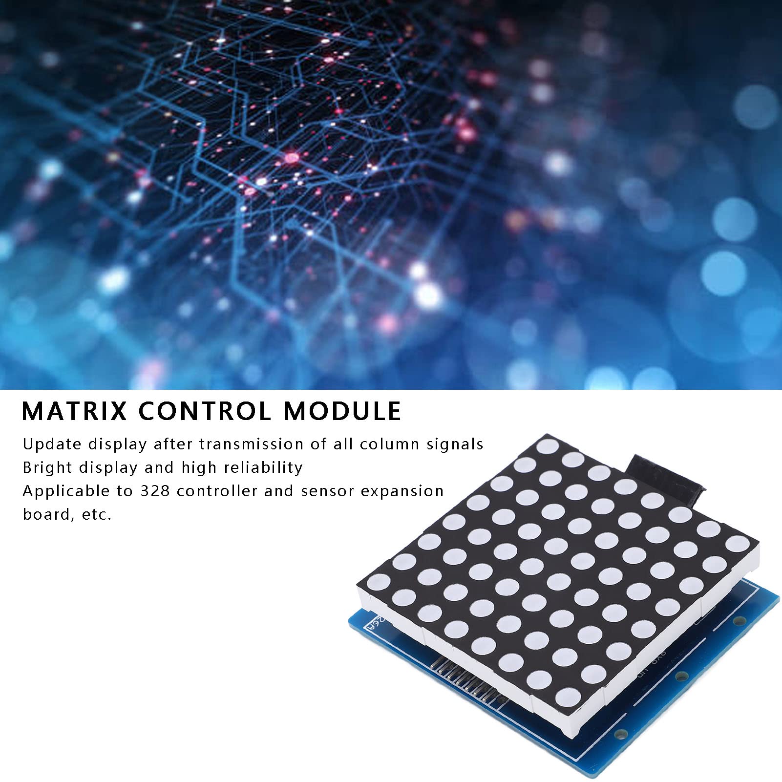 Kadimendium LED Matrix Control Module 8x8 64 Bit Panel SPI Interface LED Matrix Control Panel DC5V Single Board Computers for DIY Electrical and Engineering