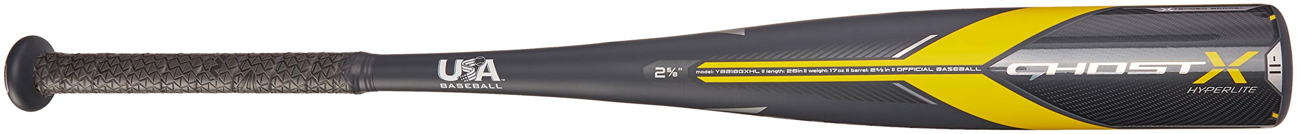 Easton A11286930 2018 USA Baseball 2 5/8 Ghost X Hyperlite Youth Bat -11, 30"/19 oz