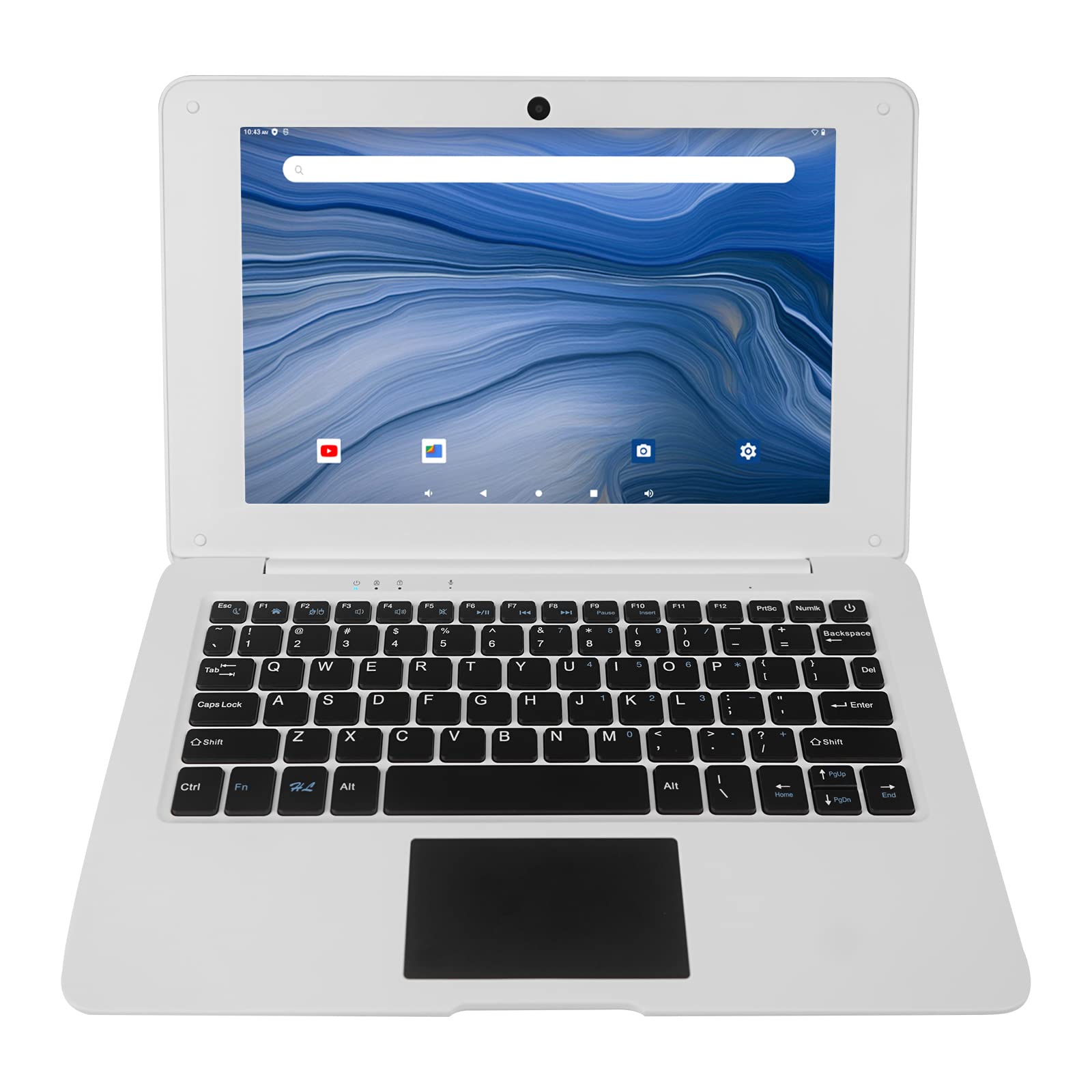 KANGBUKE Android OS Laptop,10.1-Inch IPS(1280 * 800) Display, Built-in WiFi, Front Camera, Bluetooth,Mini Netbook pc. (White)