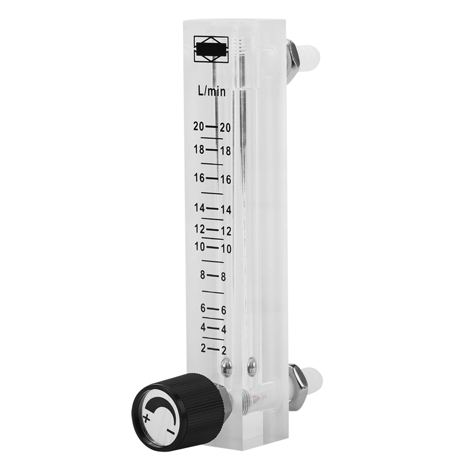 LZQ-7 Flowmeter 2-20LPM Meter Oxygen Air Flowmeter Gas Regulator Acylic Flowmeter with Control Valve for Oxygen Air Gas