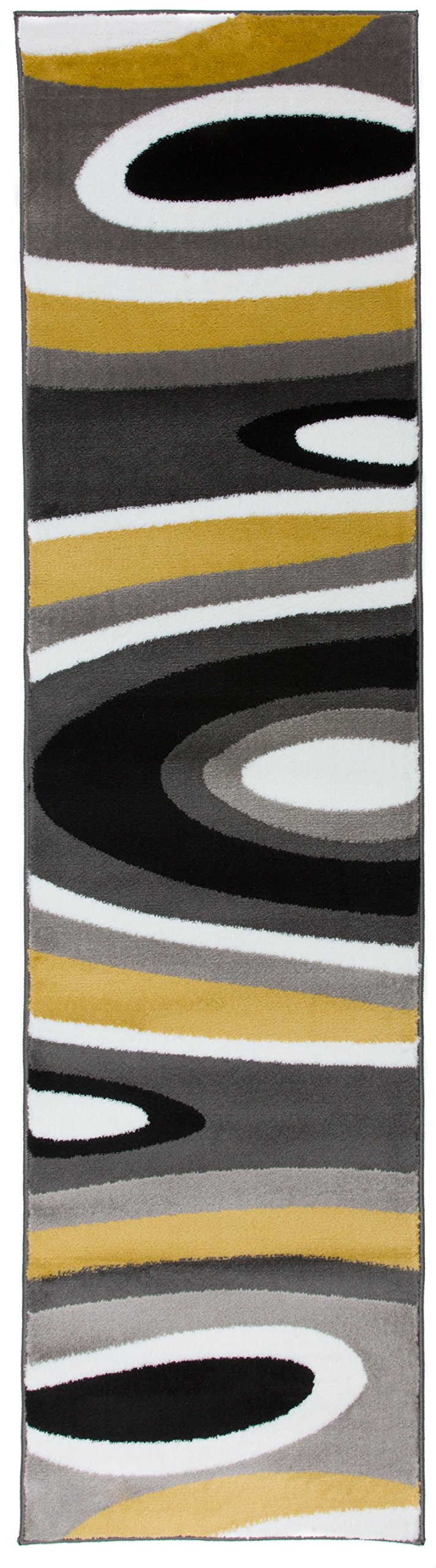 Rugshop Abstract Contemporary Modern Runner Rug 2' x 7'2" Yellow