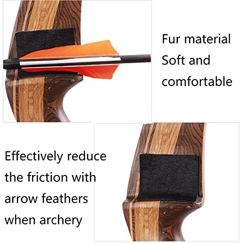 Elkrich Bow String Silencers Archery String Silencer Plate Traditional Leather Arrow Rest Bow Accessories Set for Traditional Hunting Bow Recurve Bow