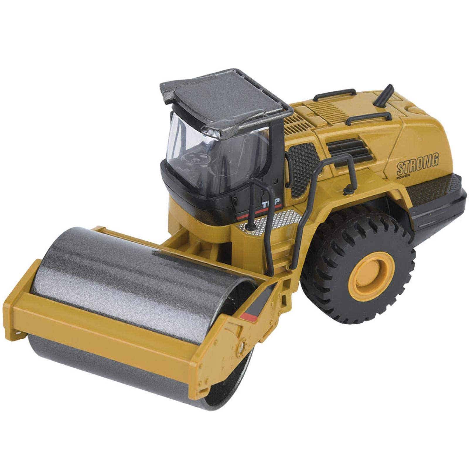 GOTOTOP 1 to 50 Scale Alloy Road Roller Model Construction Vehicle Vehicle Static Road Roller Model Suitable for Children Over 8 Years Old 16x6.6x6.6cm