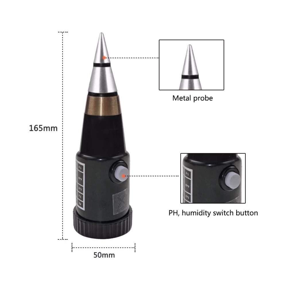 GHGHF Handheld VT-05 Soil Meter Humidity Tester with Ph Meter Digital Soil PH Meter PH Range 3~8ph, Moister Range 1~8