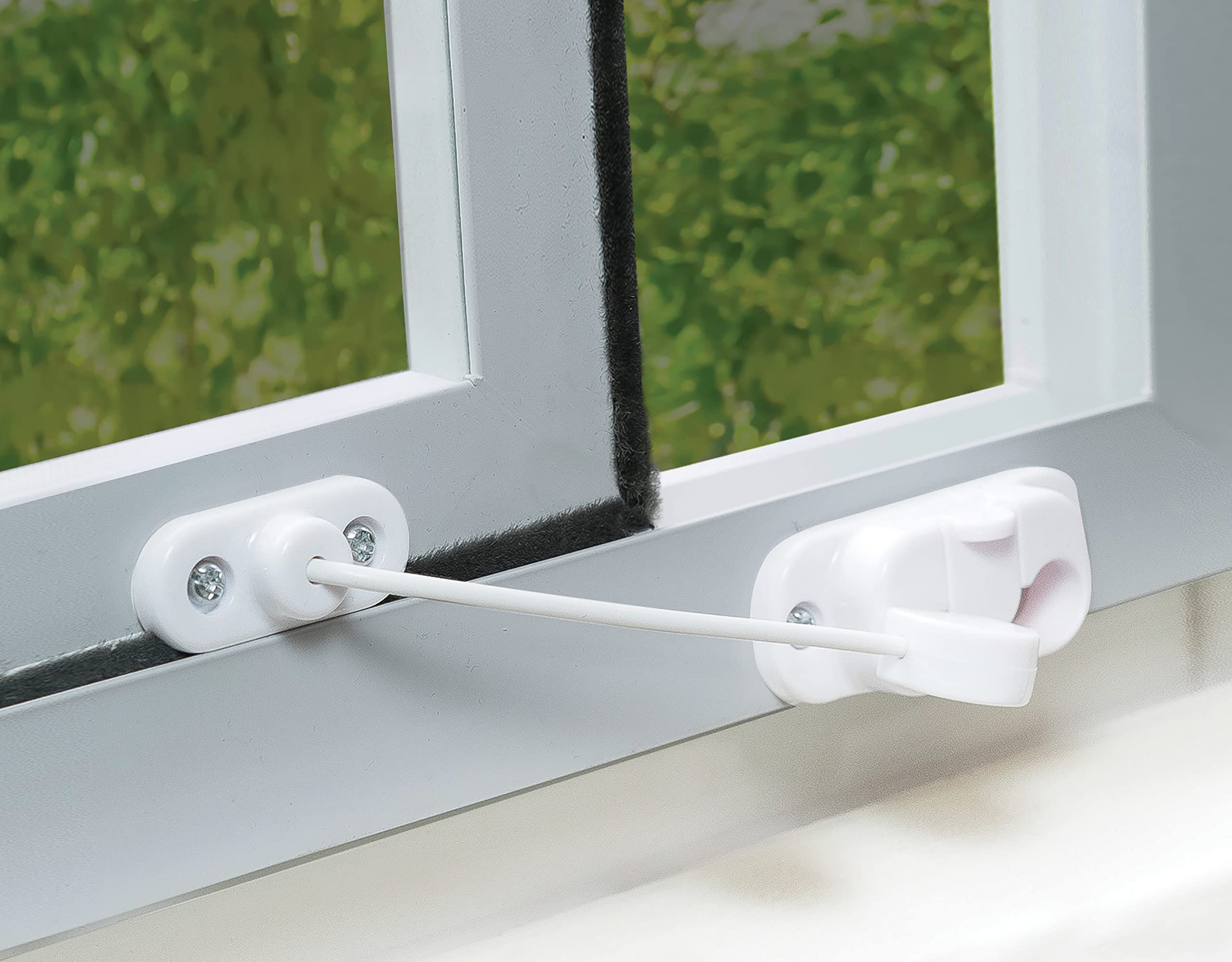 Dreambaby Breezz-Safe Keyed Sliding Window Restrictor Lock for Childproofing - Baby Safety Window Guard Stopper - White