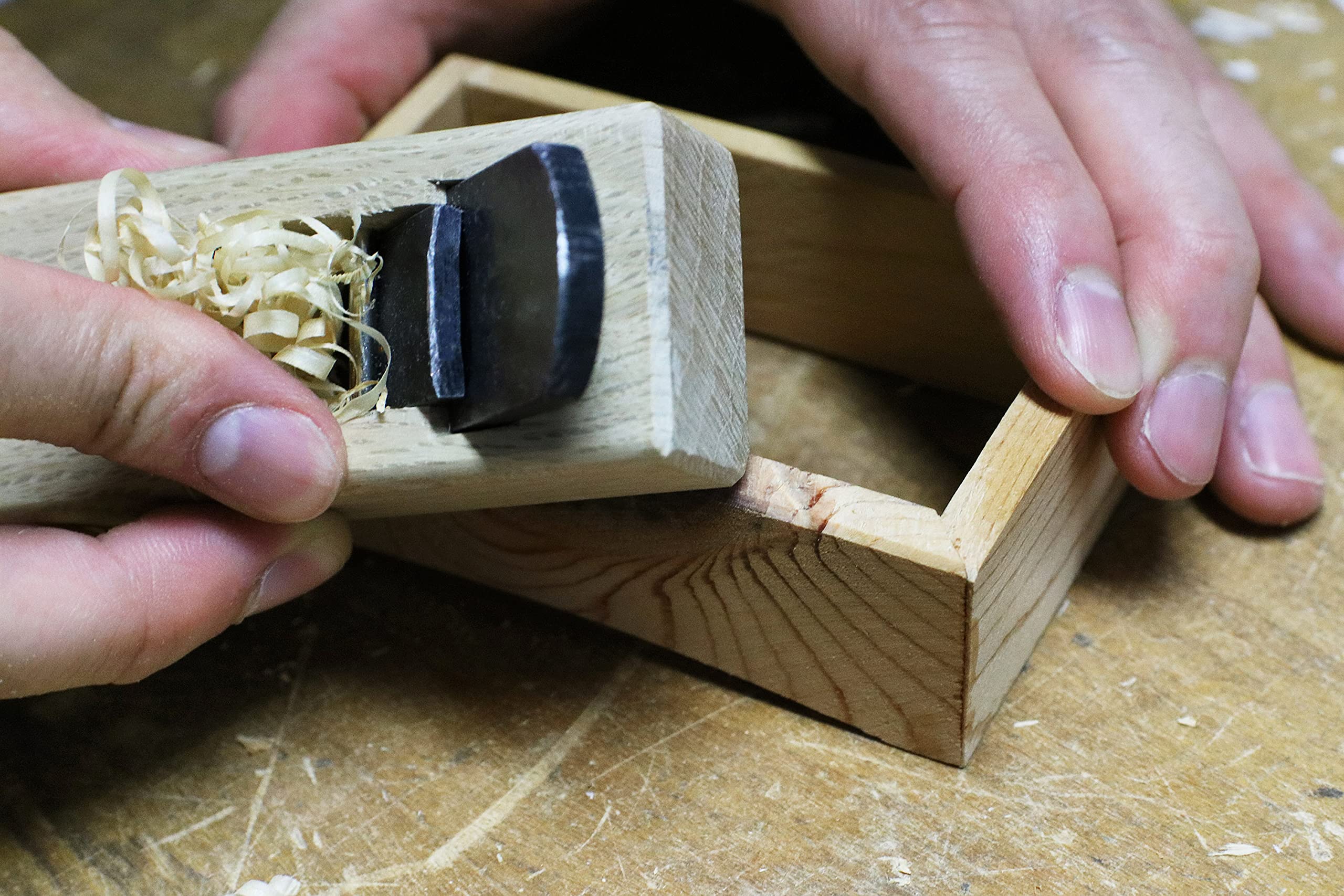 KAKURI Mini Hand Plane for Wood 24mm [Flat Sole] Made in JAPAN, Japanese Small Wood Planer Tool for Woodworking, Chamfer, Detail Work, 4.8 x 1.4 x 1.5 Inches