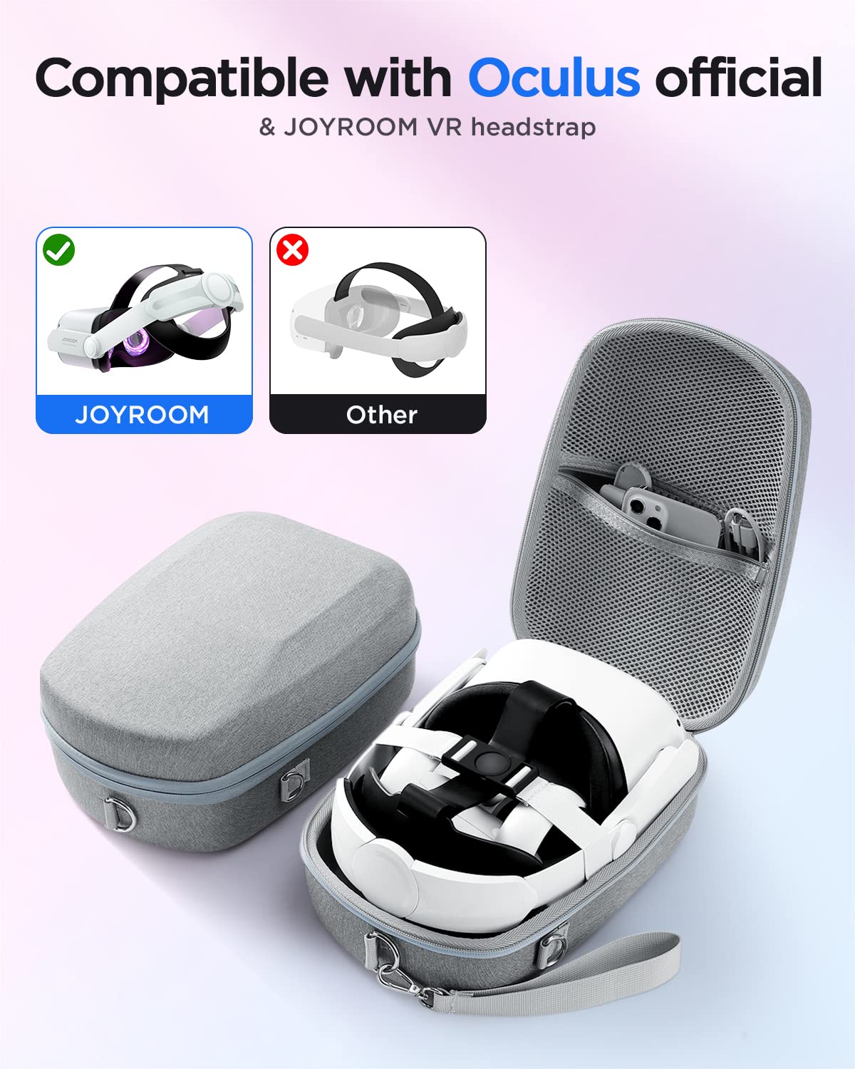 Head Strap Accessories Compatible with Oculus Quest 2, JOYROOM Lightweight & Adjustable Elite Head Strap for Oculus/Meta Quest 2, Enhanced Support & Comfort Reduce Head Pressure in VR