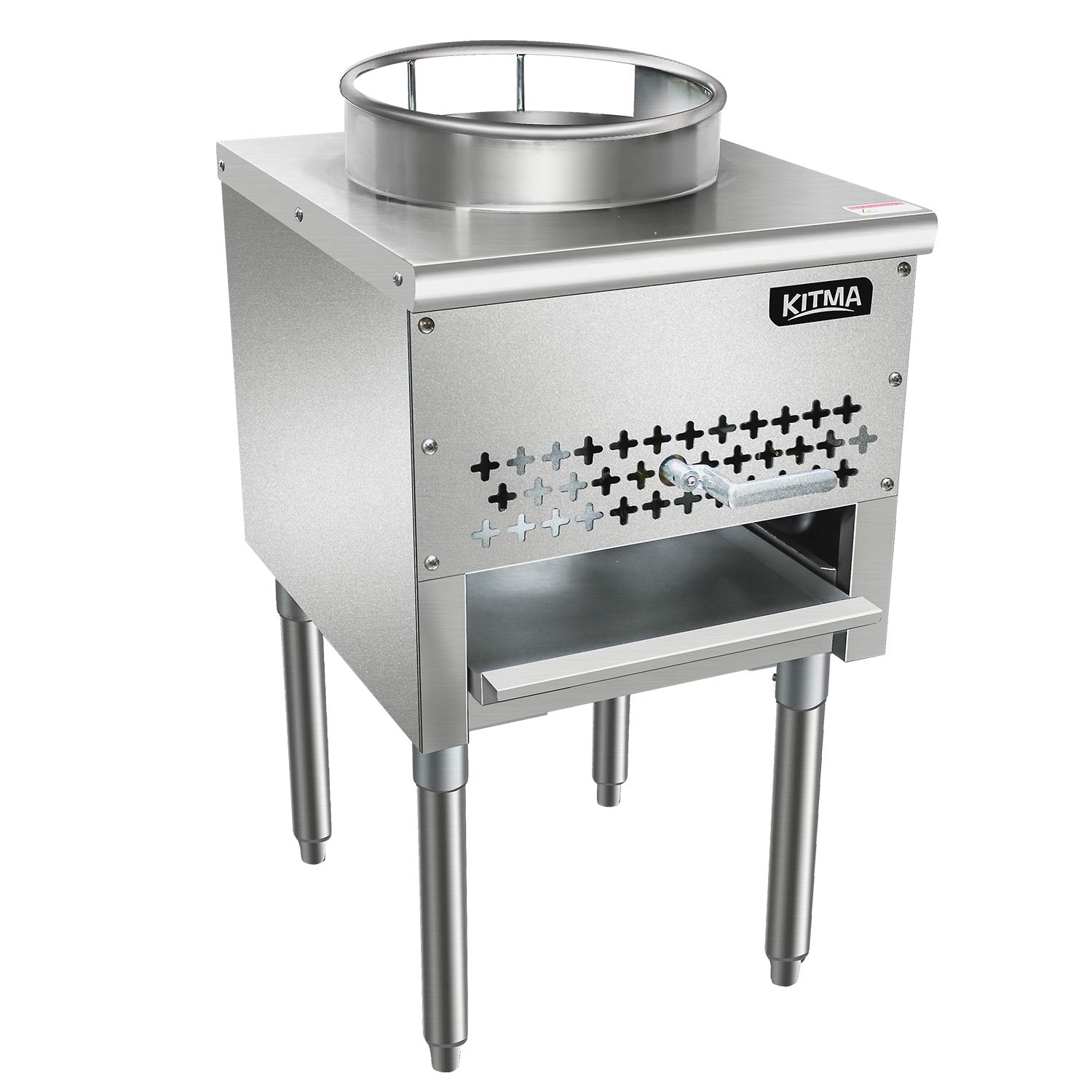 KITMA 13 Inch Wok Range - Gas Wok Range for Grilling, Stir Fry, Up 95,000 BTU, Natural Gas