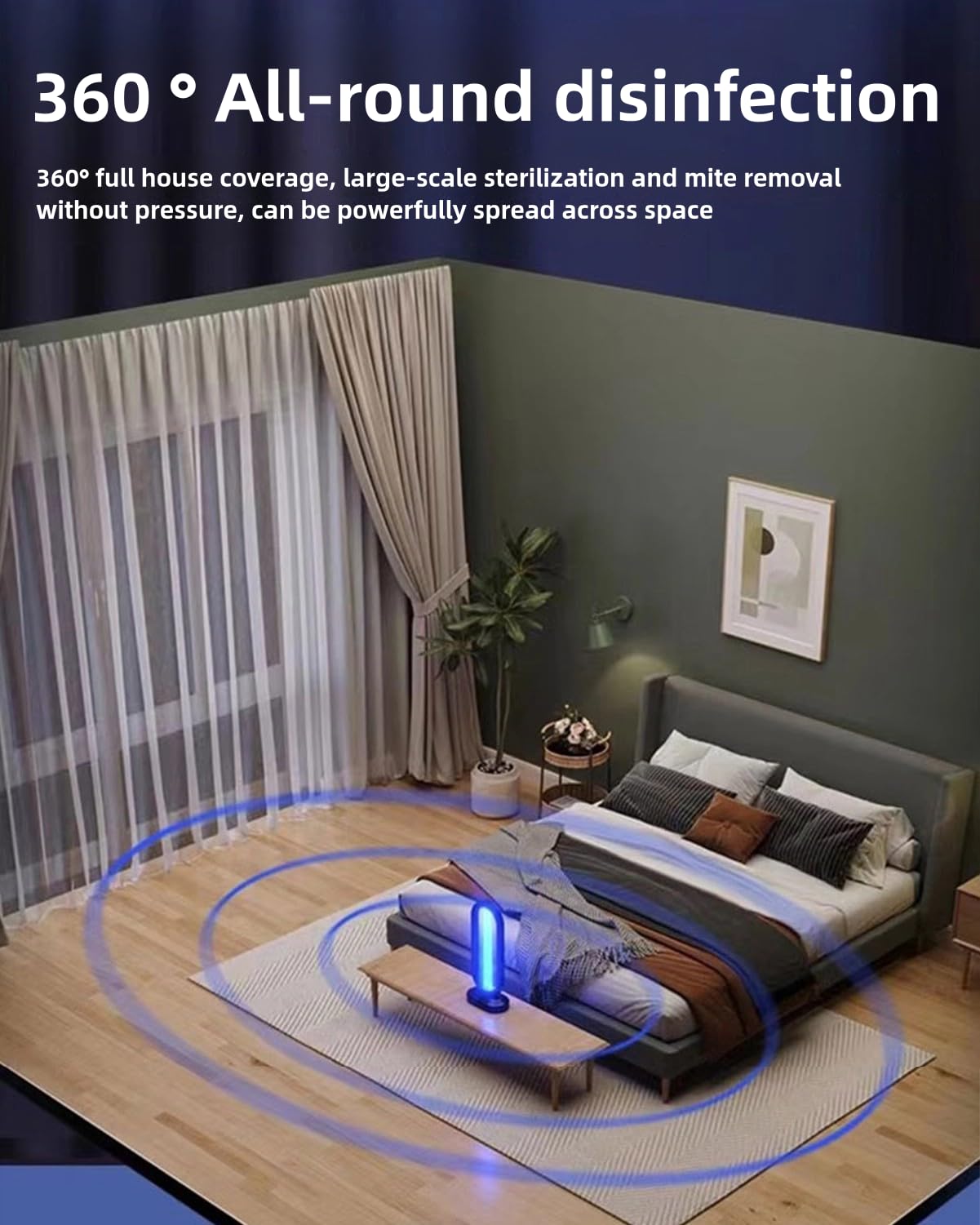 Lumivyx Haloclean UV - 2024 New Upgrades Home Disinfection Device, Uvo254 Powered Home Disinfection Tower, With 3 Speed Timing And Remote Control, For Basement Bedroom Kitchen, With Ozone (2 Pcs)