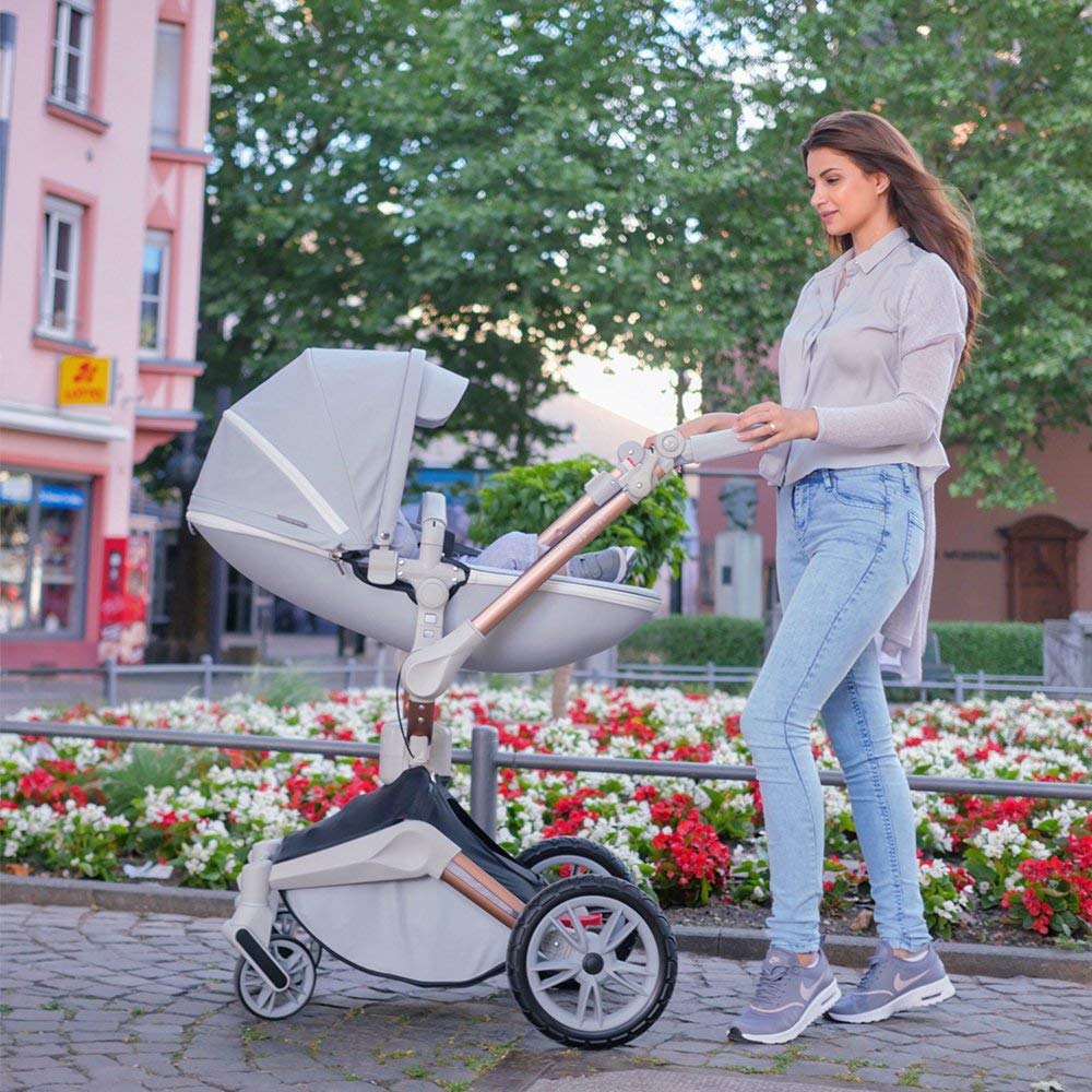 Hot Mom Luxury 360 Degree Rotation Baby Stroller and Electric Baby Swing