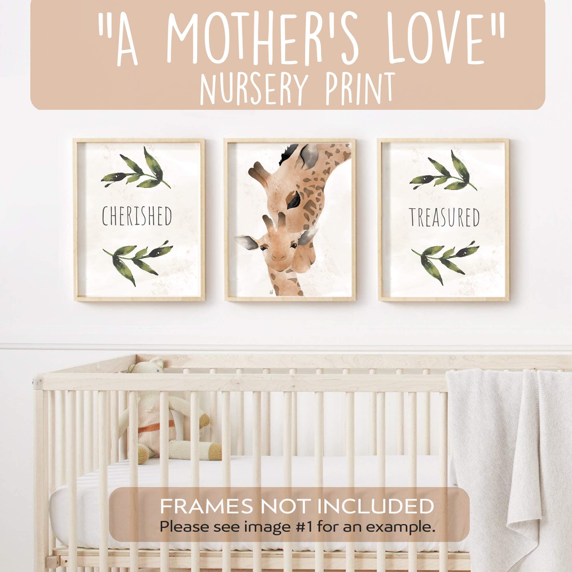 Safari Nursery Decor | Jungle Nursery Decor | Giraffe Wall Art Nursery Print | Set of 3 | Unframed 11 x 14 | Nursery Wall Art | Nursery Wall Decor | Baby Nursery Decor | Jungle Theme Nursery Decor