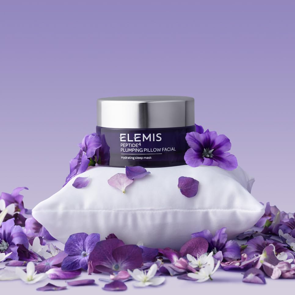 ELEMIS Peptide4 Plumping Pillow Facial | Cooling Gel Sleep Mask Refreshes, Replenishes and Rehydrates for Radiant, Well-Rested Skin Overnight | 50 mL