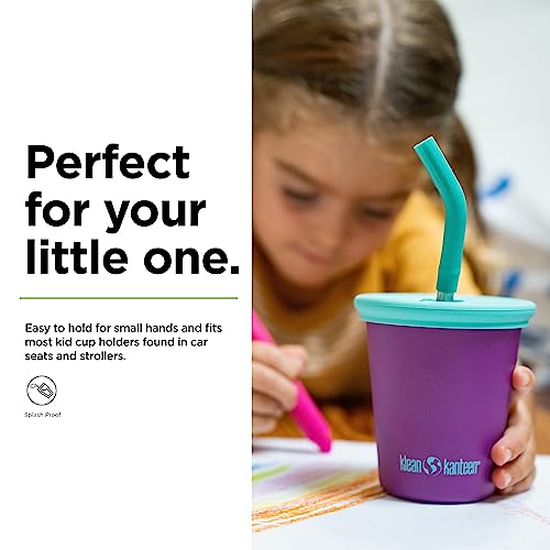 KLEAN KANTEEN Sparkling Grape Kid Cup with Straw Lid, 1 EA