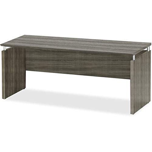 Safco Products Medina Modern Office Executive Credenza Desk, 72", Gray Steel