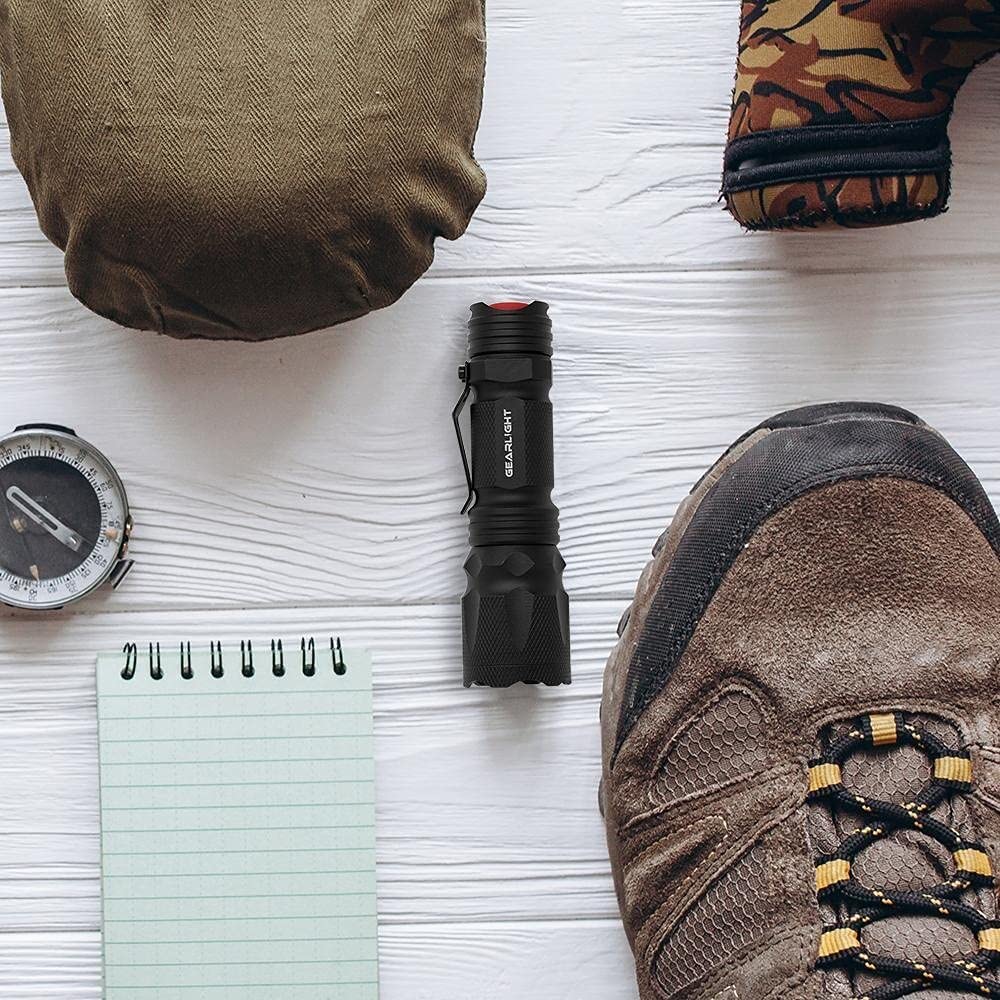 GearLight M3 Mini LED Flashlight - 2 Bright, Small Tactical Flashlights with High Lumens and Pocket Clip for Camping, Outdoor & Emergency Use 
