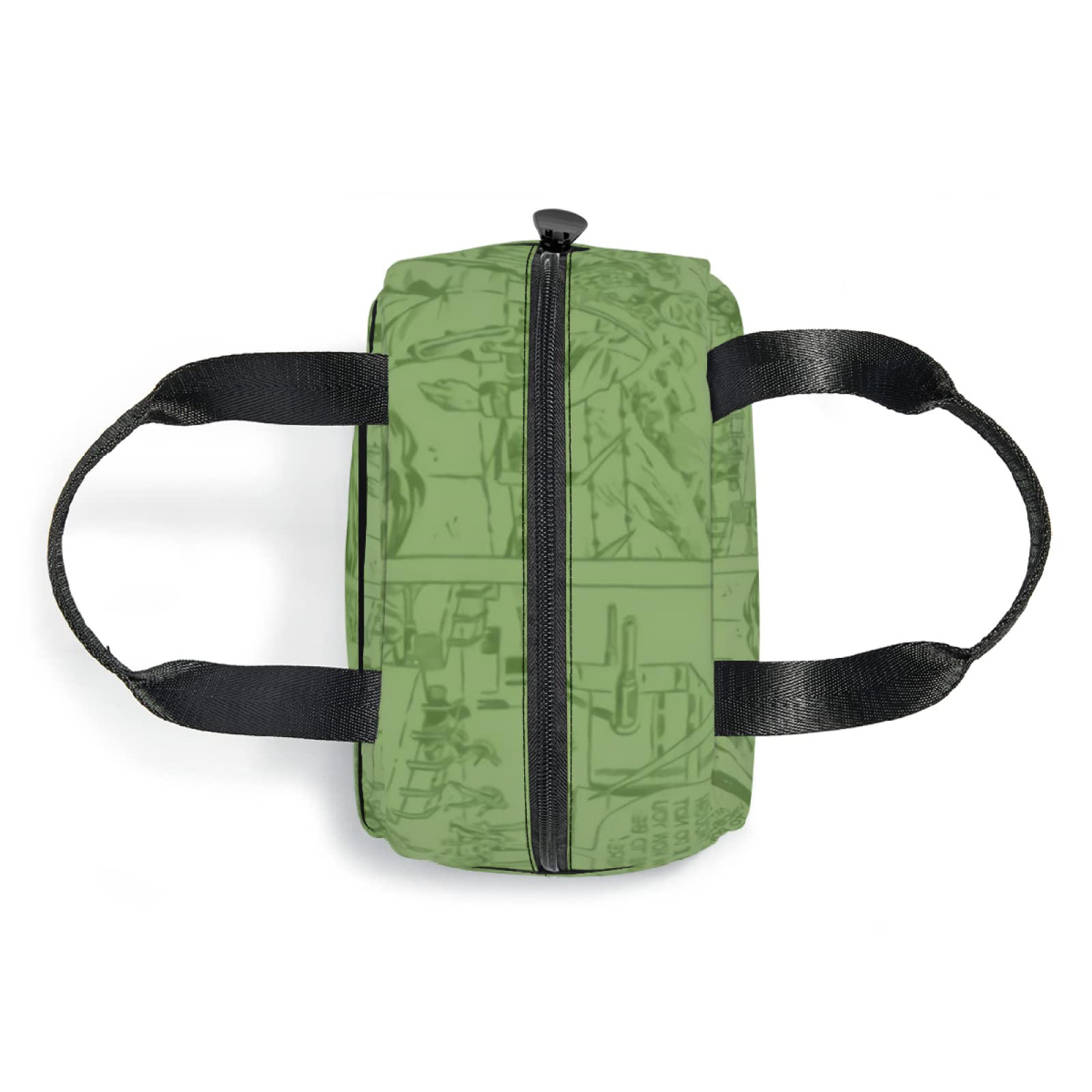 Grehge MNBVCX Green Insulated Lunch Bag Comics Lunch Box Portable Lunch Kit for Men Women Travel Picnic Beach