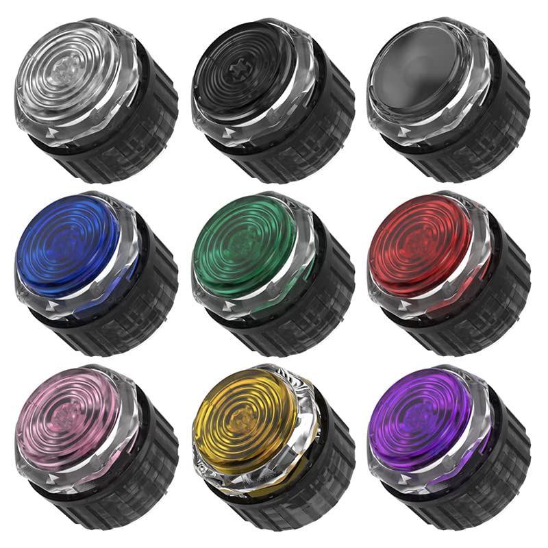 Gamerfinger Mechanical Button HBFS-30-SCREW Crystal 30mm with Silver Switches (10PCS Pink)