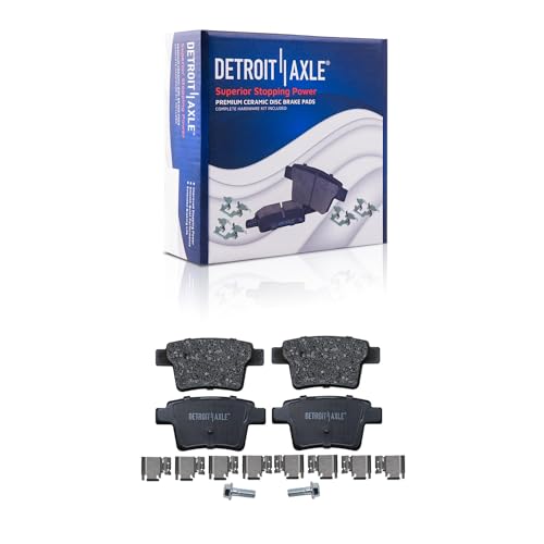 Detroit Axle - Rear Brake Kit for 05-09 Ford Five Hundred Freestyle Taurus X Mercury Montego Sable Disc Brake Rotors 2005 2006 2007 2008 2009 Ceramic Brakes Pads Replacement