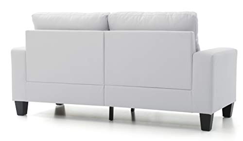 Glory Furniture Newbury Faux Leather Modular Sofa in White
