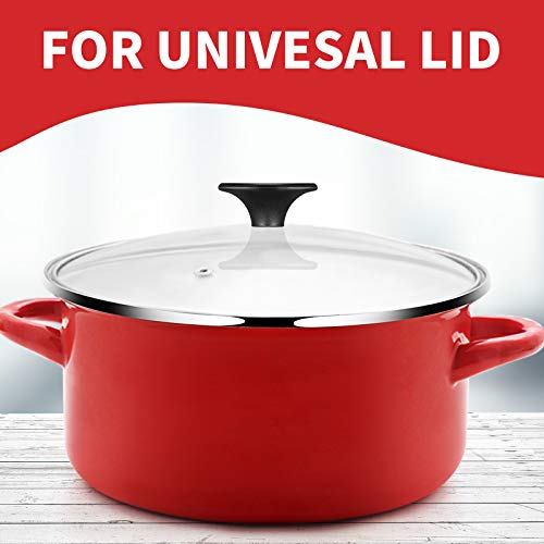 Hotop 4 Sets Pot Lid Handle Dutch Oven Knob Bakelite Replacement Knob Pot Lid Handle Compatible with Le Creuset, Aldi, Lodge and other Enameled Dutch Oven, Black