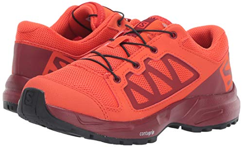 Salomon Kids' XA Elevate J Trail Running Shoes, CHERRY TOMATO/Red Dahlia/Black, 13K