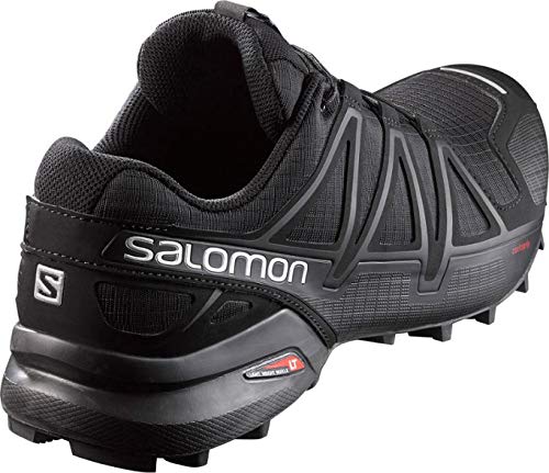 Salomon Men's Speedcross 4 Trail Running, Black/Black/Black Metallic, 10.5