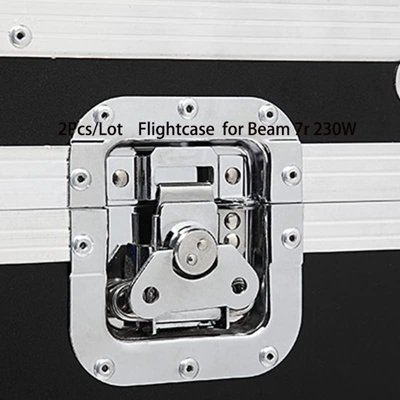 Flightcase for Beam 7R 230W Moving Head Stage Light Roadcase 2Lights in 1Case Sharpy Lamb GOBO Lyre DMX Rainbow Effect Dj Bar Party (2Pcs Flightcases)