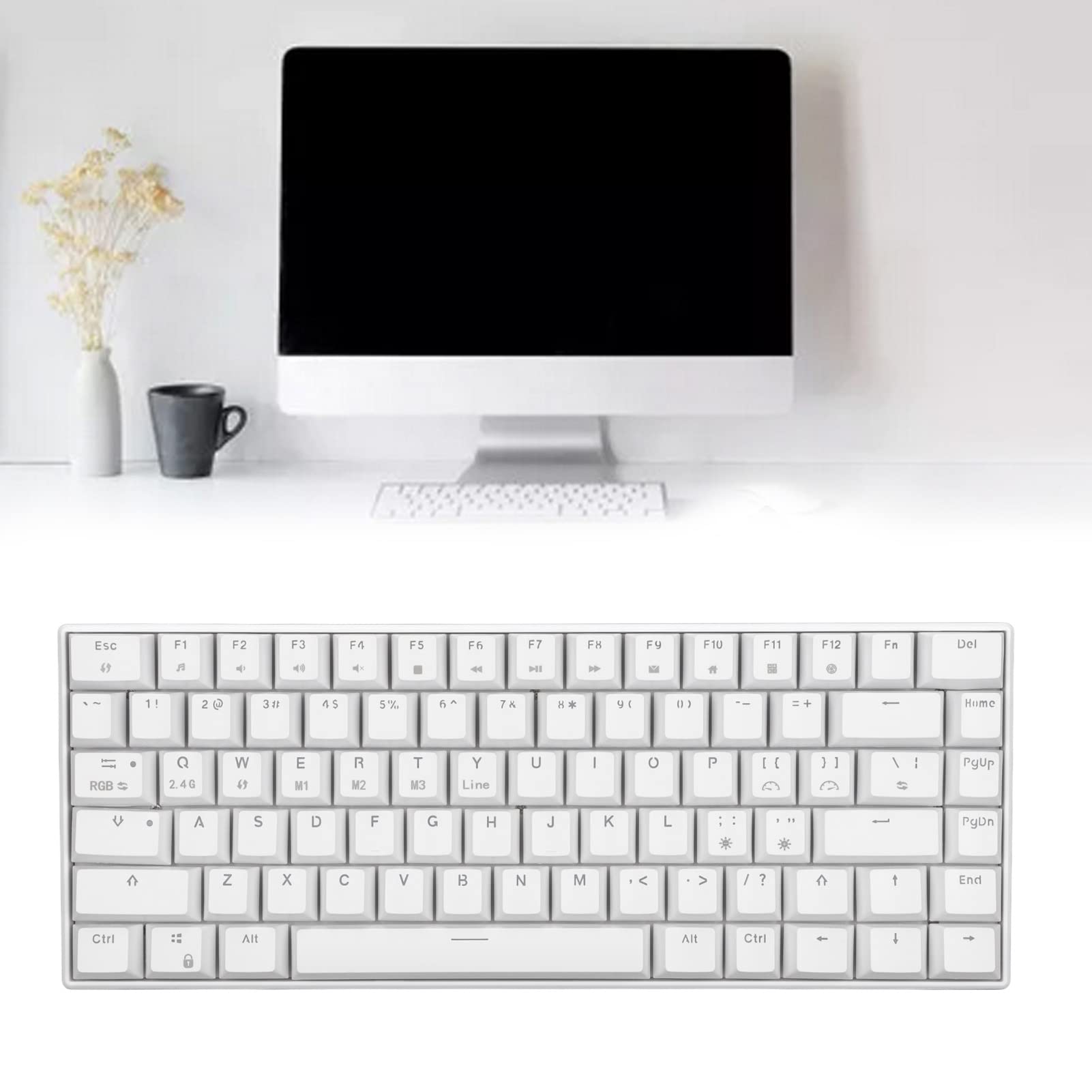 Gaming Keyboard 82 Keys Mechanical Keyboard for PC Desktop Laptop