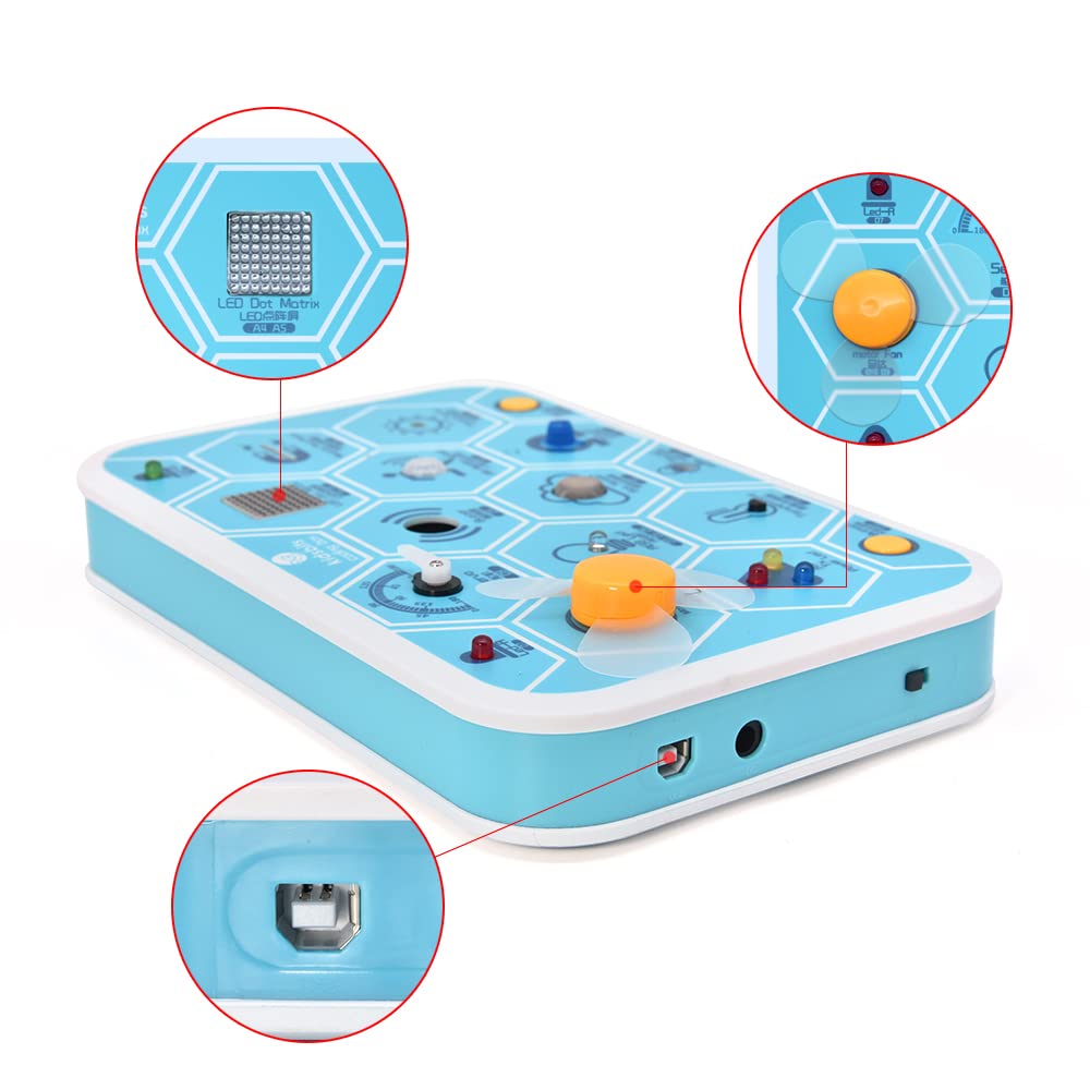 KEYESTUDIO Coding Box for Arduino, Electronics Starter Kit to Learn Programming,for Teens 15+