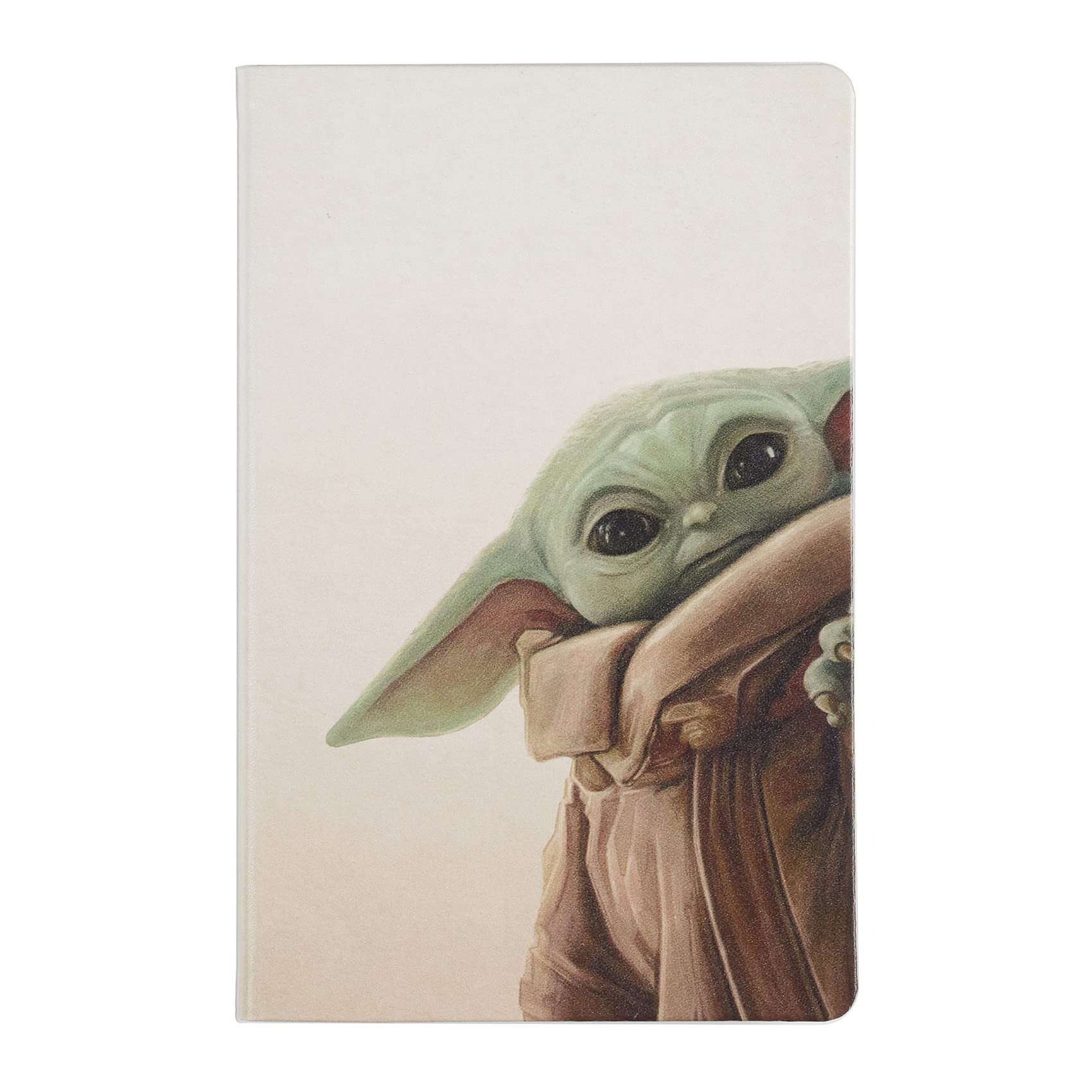 Erin Condren Softbound Lined Notebook - Vegan Leather - 124 Pages 80 lb. Thick Paper, Ribbon Page Marker - 5" x 8.25", Star Wars Grogu