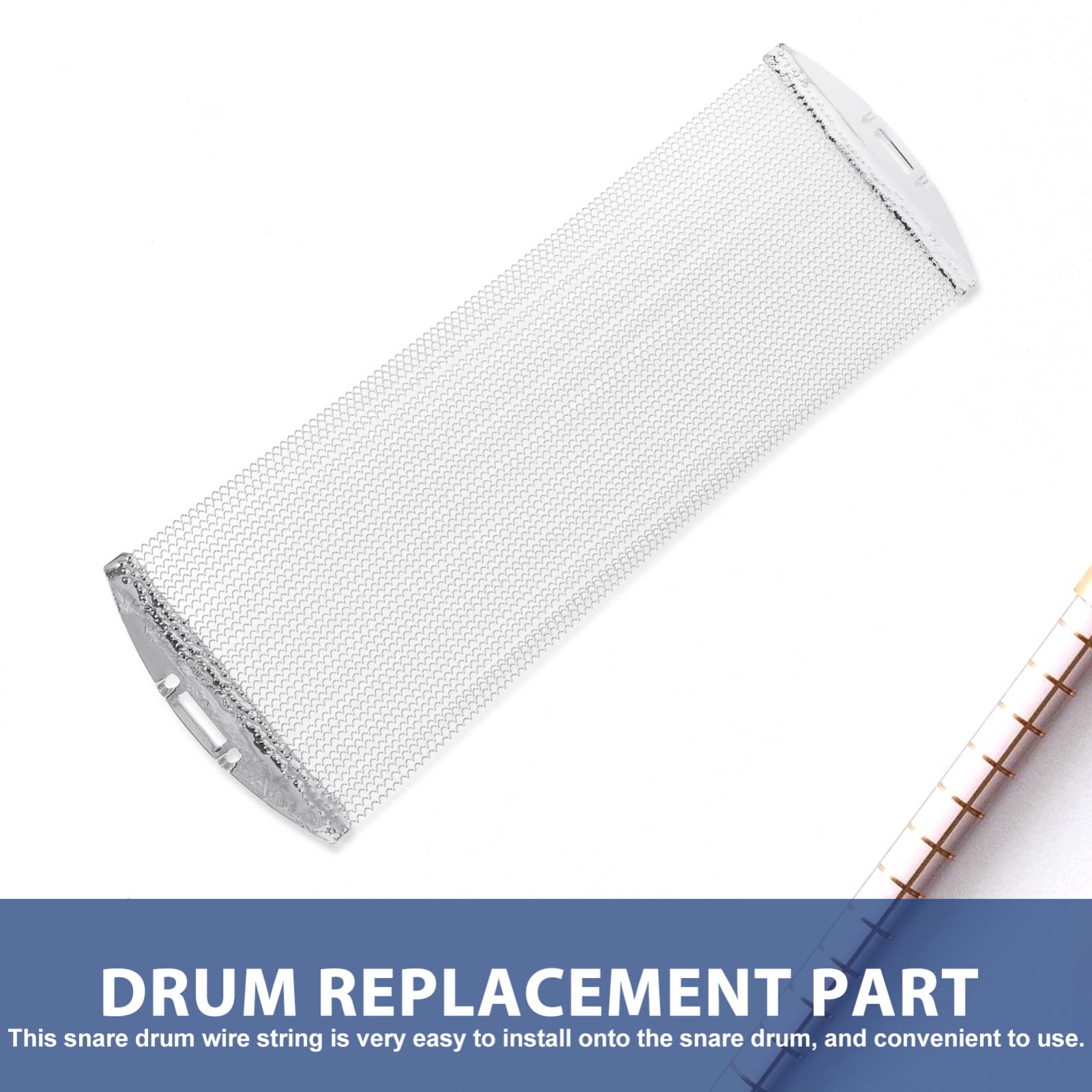 ERINGOGO 42 Snare Drum Universal Snare Wires Percussion Kit Drum Snare Strand Cajon Accessories Percussion Instrument Accessory Snare Replacement Wire Equalizer Belt Sleeve Stainless Steel