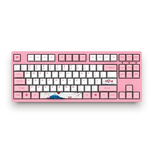 Keyboard keycaps 87 Keys Keyboard Bluetooth 3.0 USB Wired PBT Keycaps Mechanical Gaming Keyboard forPC Laptop