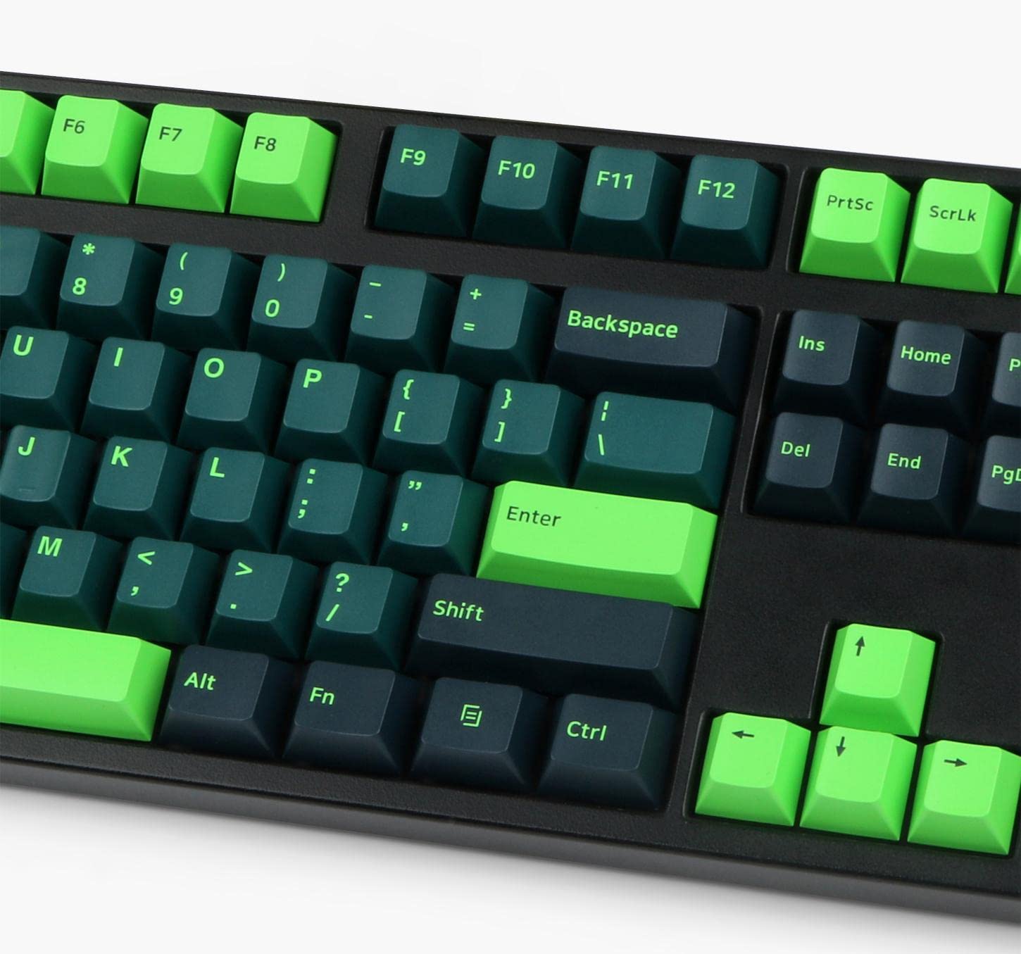 Gaming Keycaps Set Doubleshot PBT Keycap Set for Cherry 3000 for Mechanical Gaming Keyboard (Dark Green)