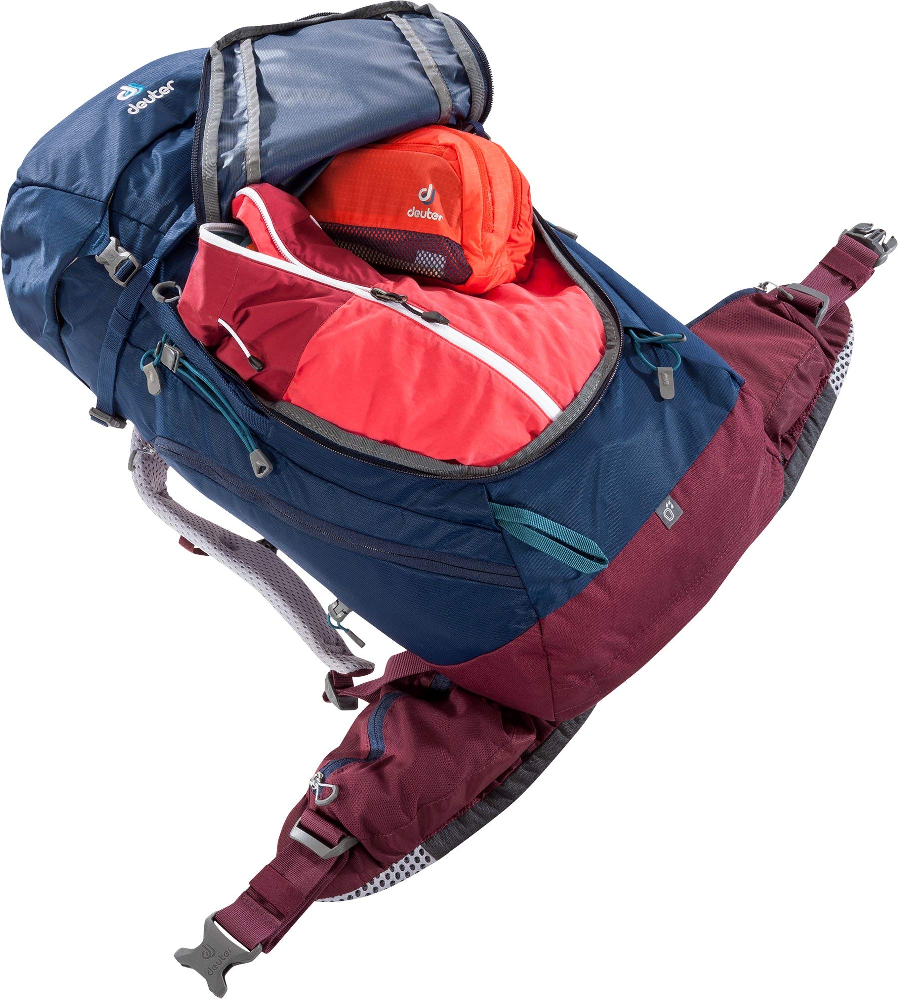 Deuter Unisex Adult Casual Daypack, Midnight-Maron, US 7 7/8 (hat 7 7/8)