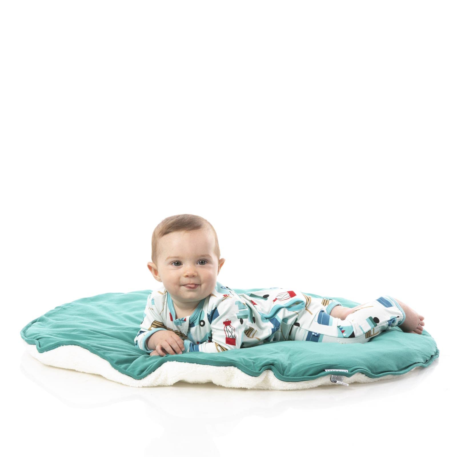 KicKee Print Coveralls with Zipper, Long Sleeve Footless Bodysuit, One-Piece Ultra Soft Sleepwear (Jade Panda - 2T)