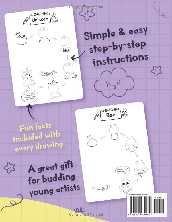 How To Draw 123 Cute & Cool Stuff For Kids: A Fun & Simple Step-by-Step Drawing Book for girls and boys ages 4-6, 6-8, 8-12 (How to draw books for kids)