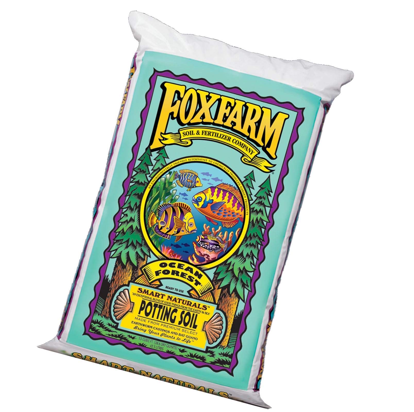 Fox Farm FoxFarmOcean2 Foxfarm FX14000 1.5 Ocean Forest Garden Potting Soil Bags 6.3-6.8 pH | Total 3 Cubic Ft, Brown