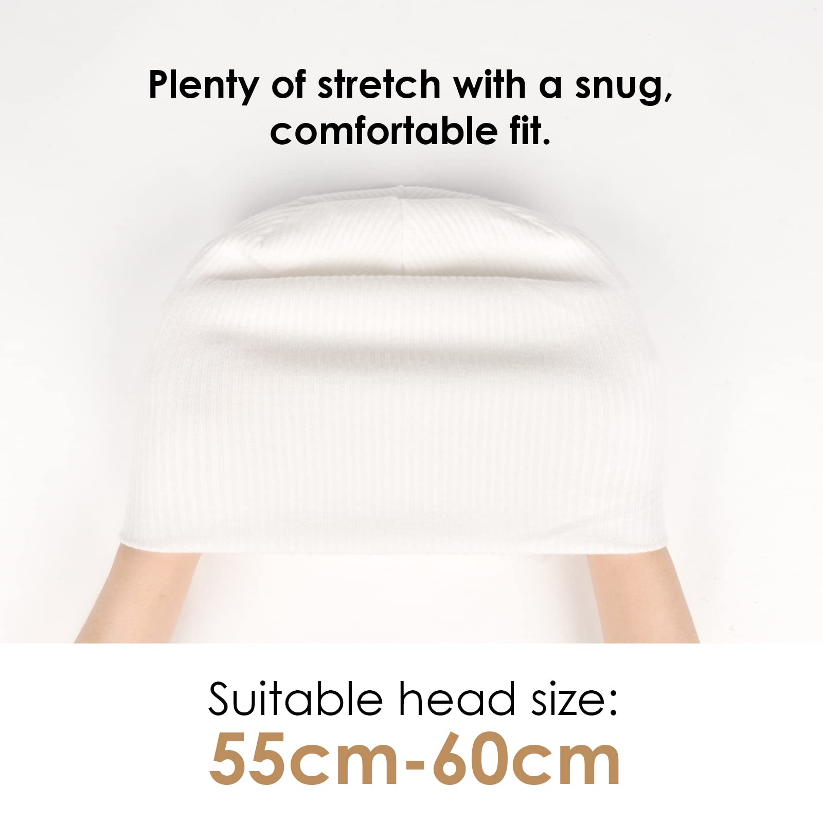 FURTALK Slouchy Beanie Hat for Women Men Cotton Lightweight Summer Beanies Soft Skull Cap Thin Knit Hat White