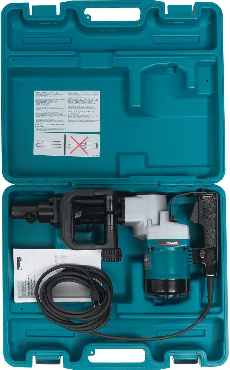 Makita HM1211B 20 lb. Demolition Hammer, Accepts 3/4" Hex Bits, Black