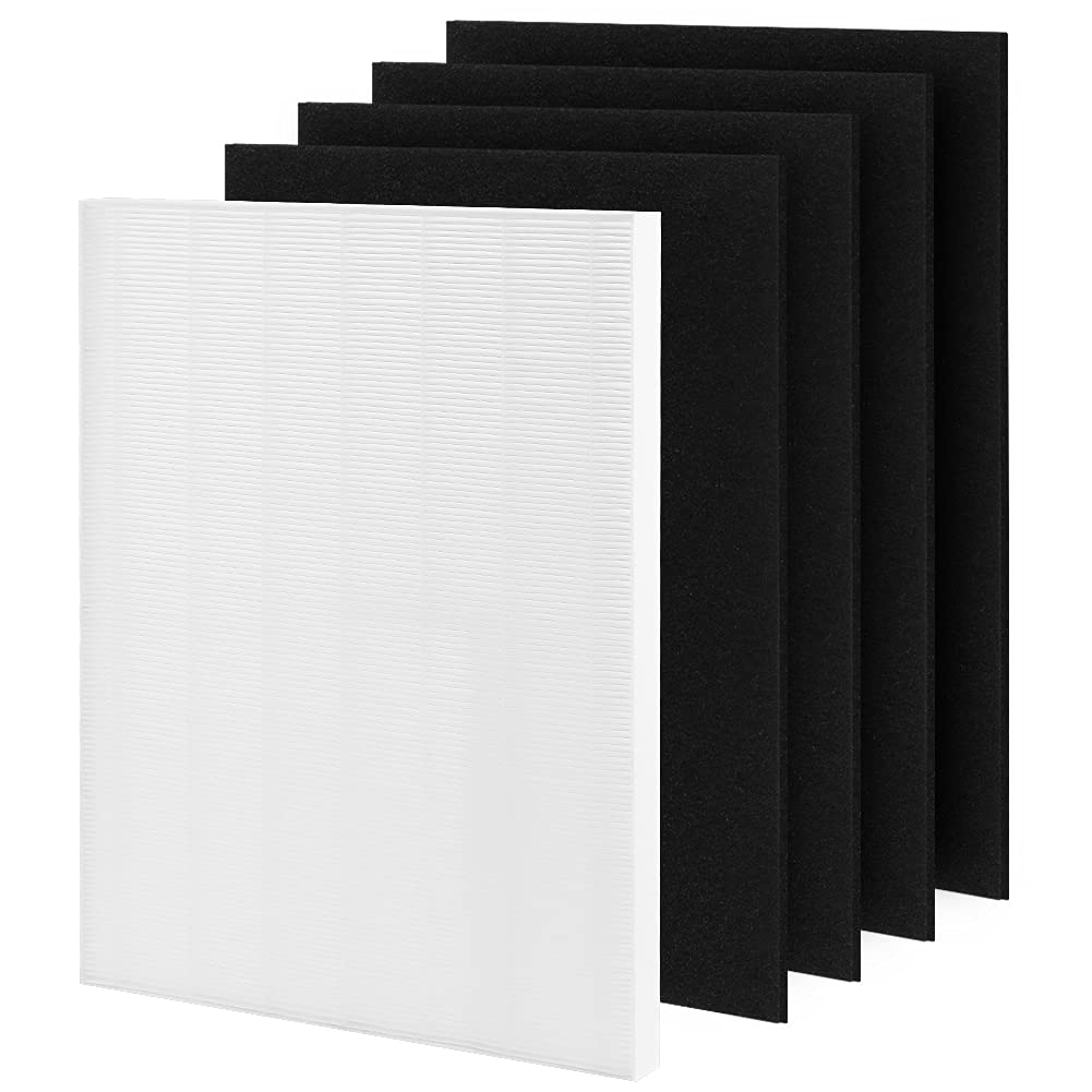 Ganteny D360 Replacement Filter Compatible with Winix D360 Air Cleaner Purifier, Item Number 1712-0101-02, Filter D3,Ture HEPA and 4 Carbon Pre-Filters