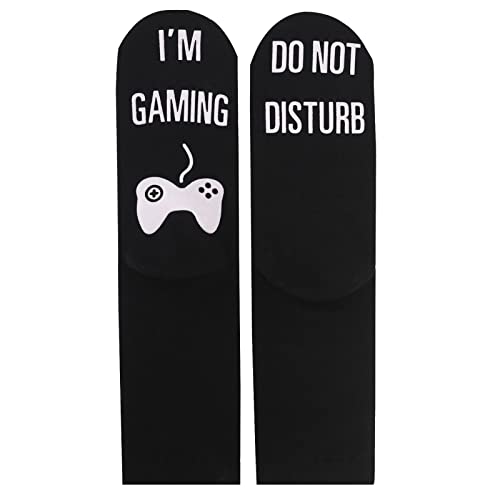 Funny Luminous Letter Printe Mmonogrammed Socks Sports Mid Calf Socks Socks for Men Size 9-11