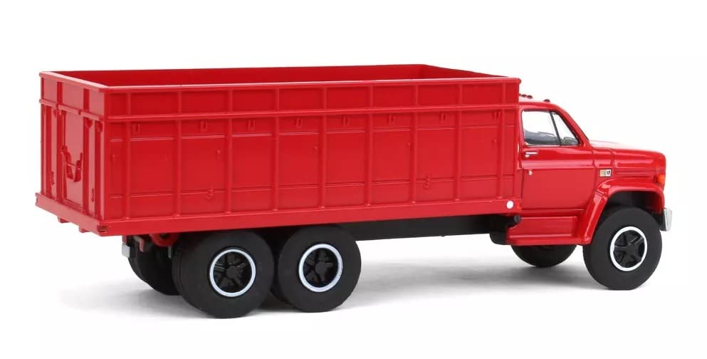 Greenlight 51433-A 1983 Chevy C70 Tandem Grain Truck Red 1/64 Scale