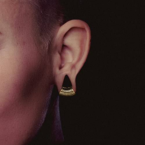 ERKUOO 2PCS Fashion Ear Lobe Cuff Ears Gauges Ear Tunnels Plugs Body Piercing Hypoallergenic Body Jewelry 5/8"(16mm)