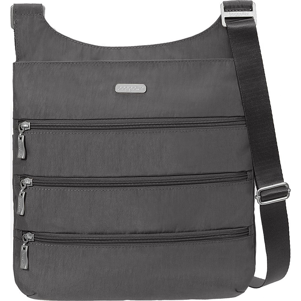 New Baggallini Women's Zipper - Big Purse Charcoal One Size