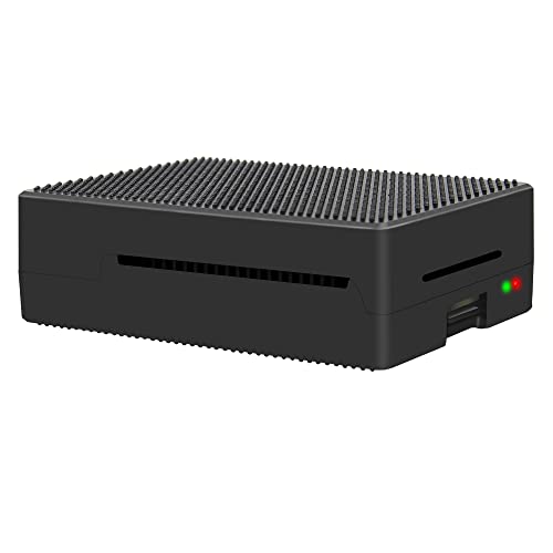 Geekworm for Raspberry Pi 4 Case (P330), Massage Heatsink Aluminum Alloy Passive Cooling Case Compatible with Raspberry Pi 4 Model B 8GB/4GB/2GB/1GB